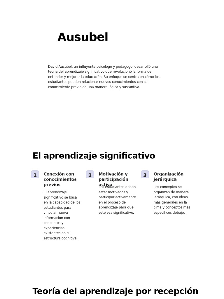 Aprendizaje Significativo de Ausubel | PDF | Aprendizaje | Cognición
