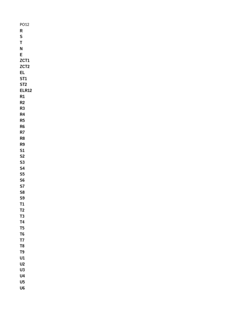 Electrical Component Code List | PDF