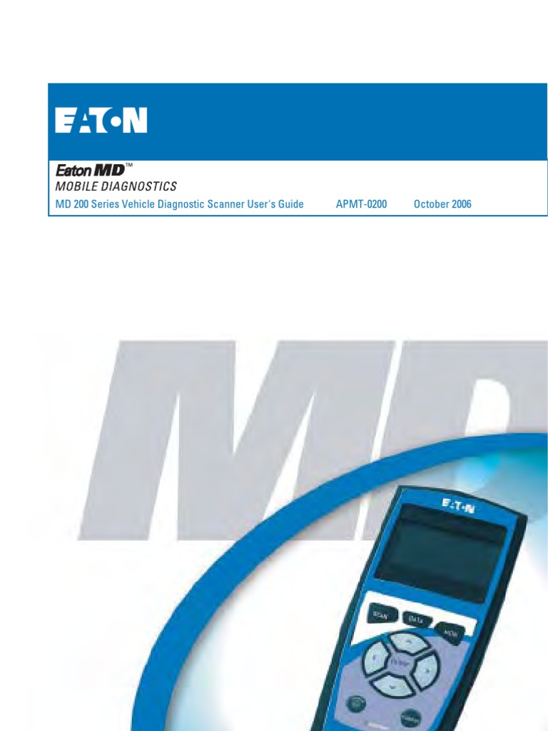 MD 200 Series Vehicle Diagnostic Scanner User's Guide APMT-0200 October ...