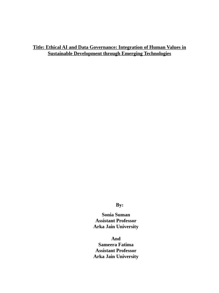 Human Value in Emerging Technologies - Sameera&Sonia | PDF | Artificial Intelligence ...