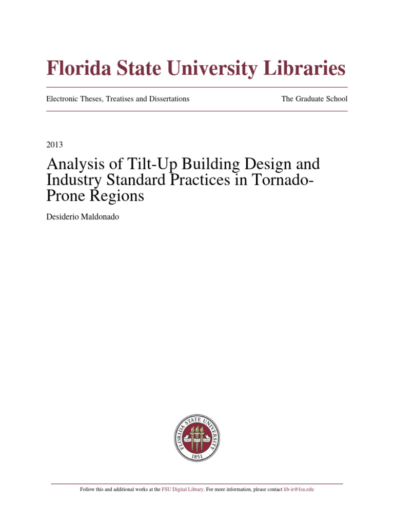 Analysis of Tilt-Up Building Design and Industry Standard Practices in ...