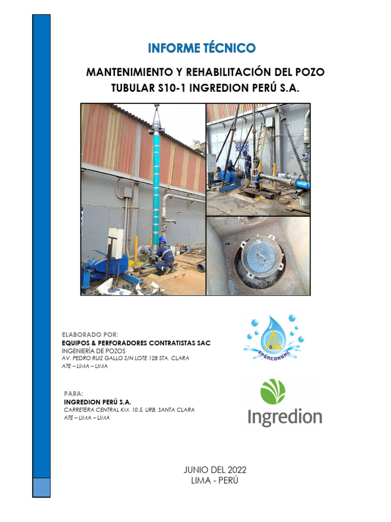 Informe Final - Ingredion Peru | PDF | Corrosión | Agua