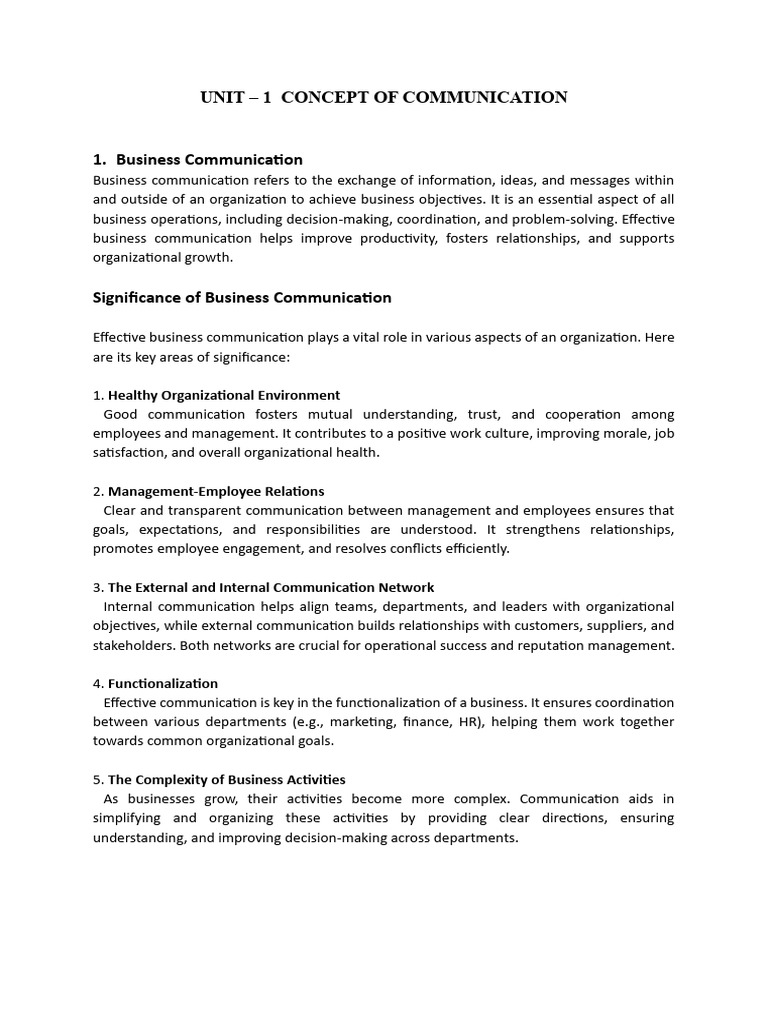Business Communication Notes | PDF | Nonverbal Communication ...