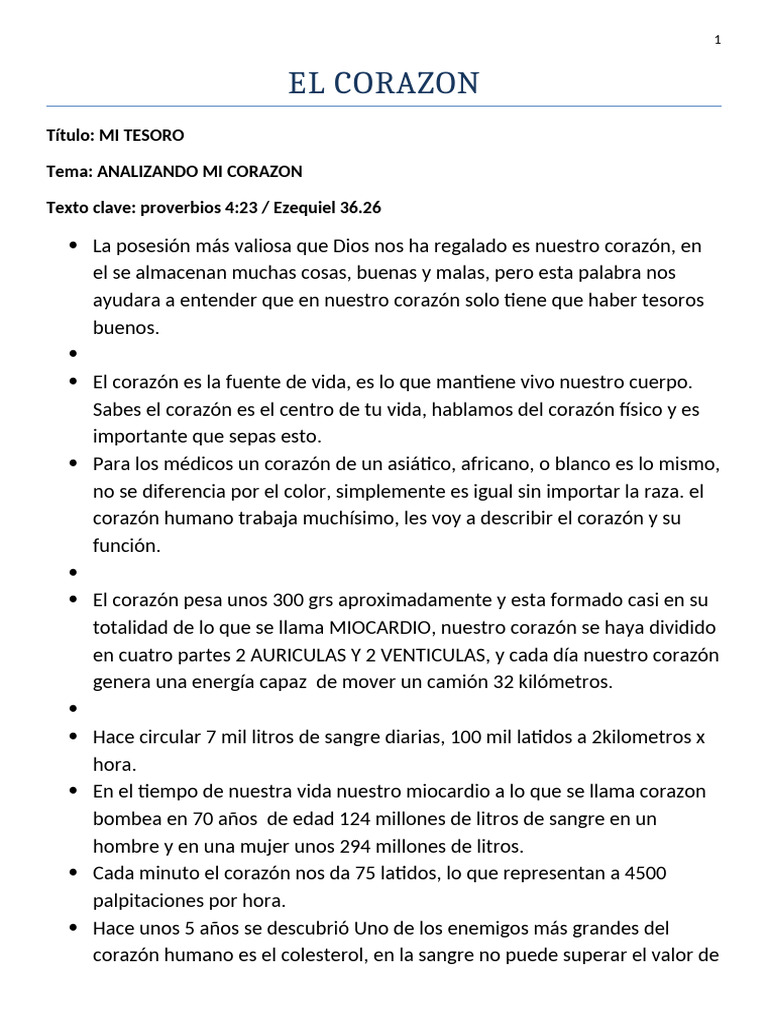 El Corazon | PDF | Corazón | Dios