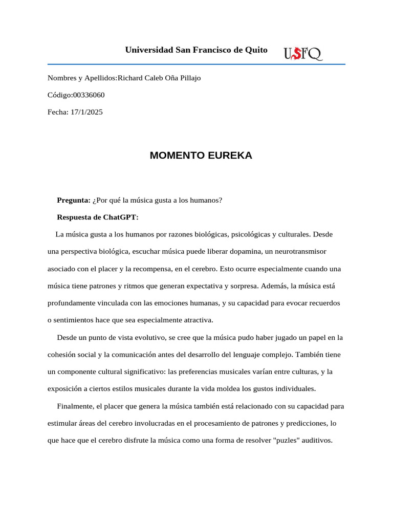 Momento EUREKA Cosmos | PDF | Cerebro | Las emociones