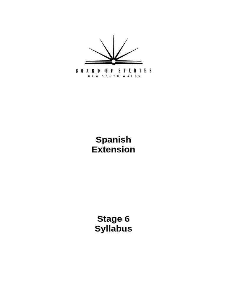 spanish extension st6 syl from2010 | PDF | Curriculum | Linguistics