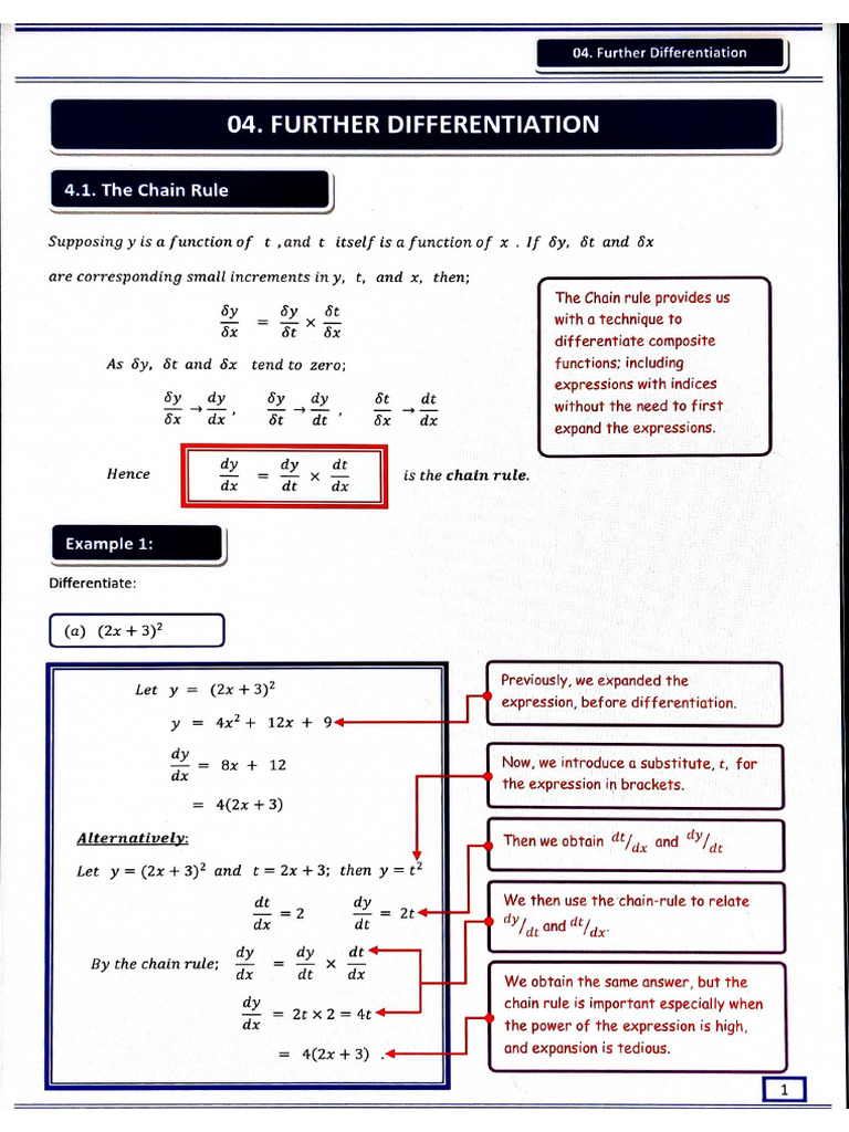 Further Differentiation | PDF