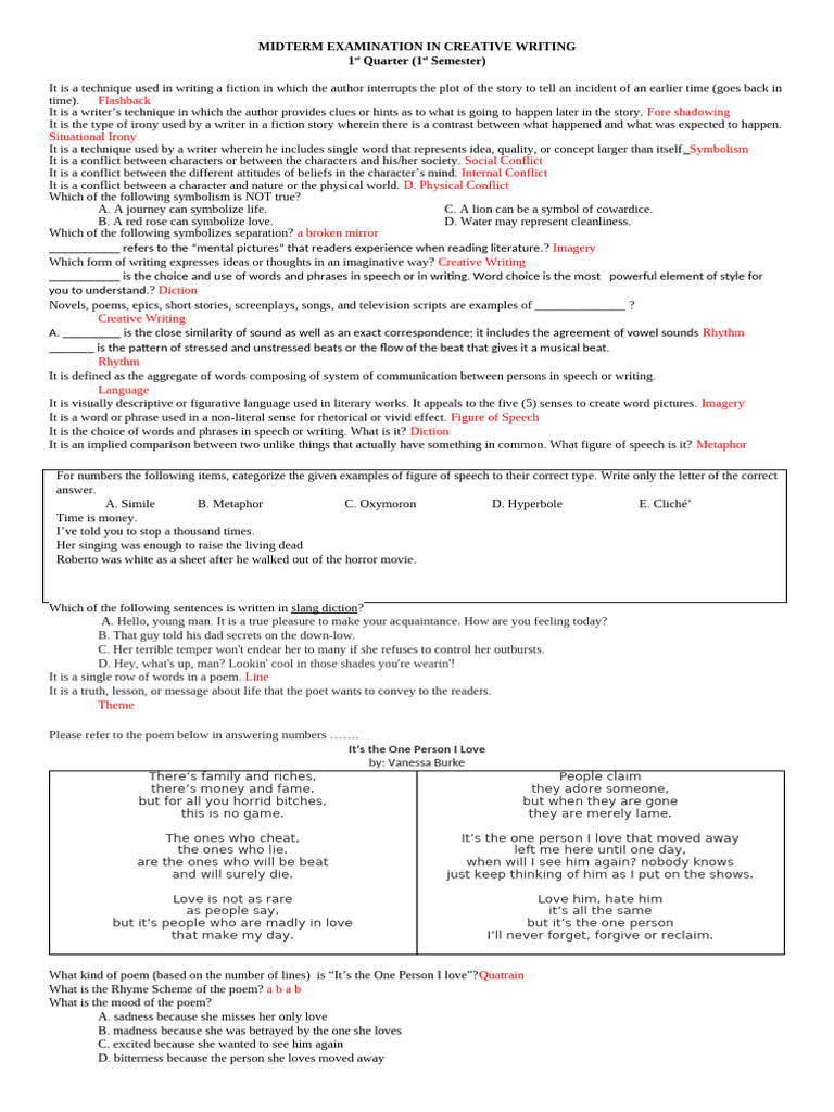 REVIEWER_Midterm-Exam-creative-Writing_reviewer | PDF | Poetry | Irony