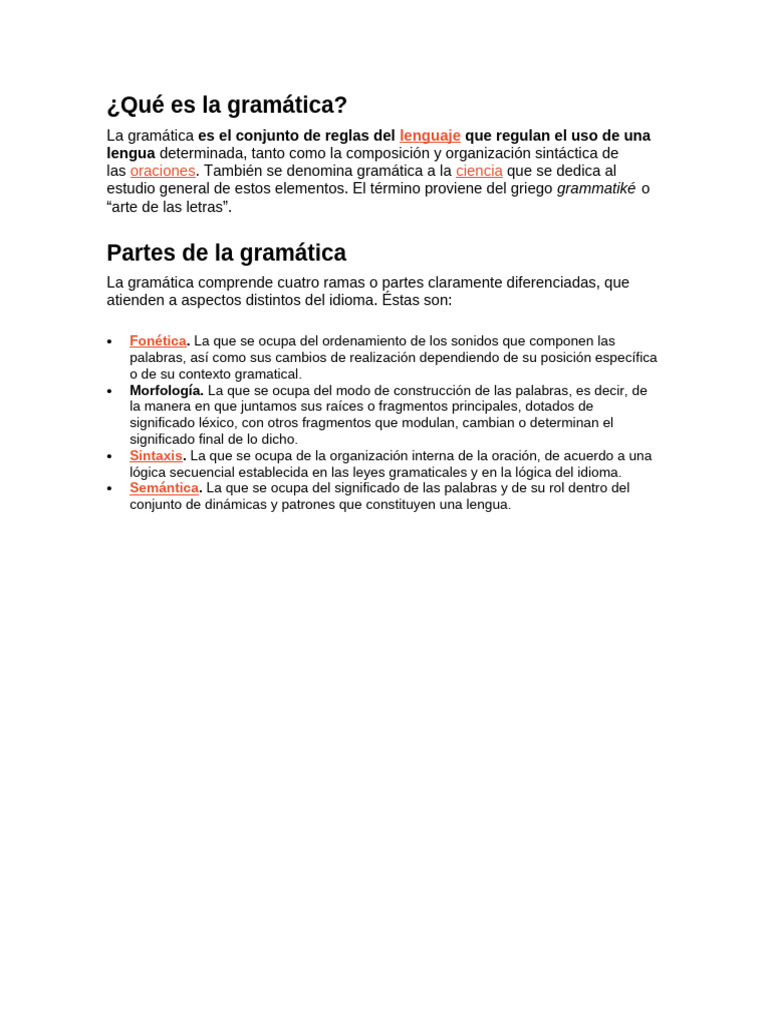 Qué Es La Gramática | PDF