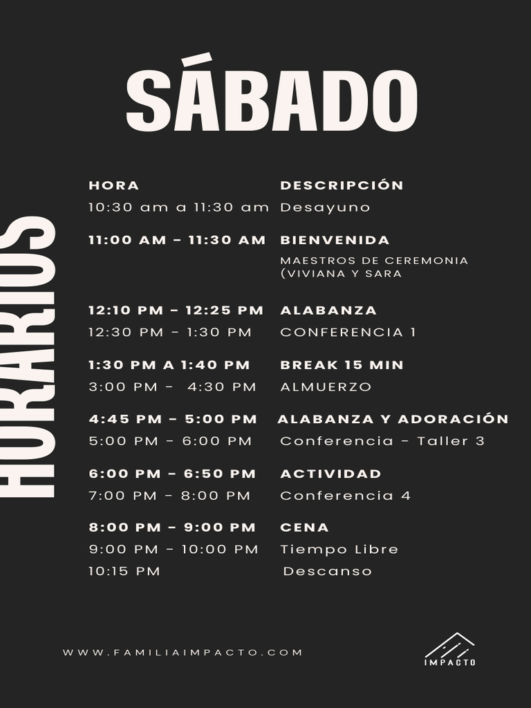 Horarios GPJ Sábado | PDF
