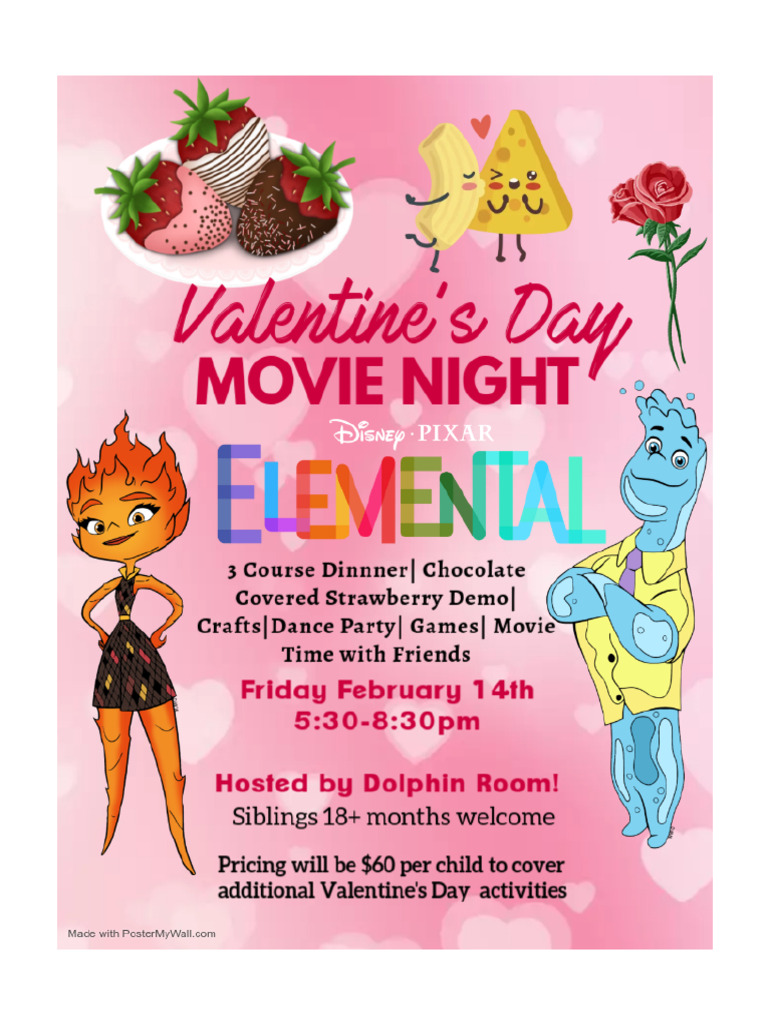 Copy of Valentines Day Movie Night Invitation- FLYER | PDF
