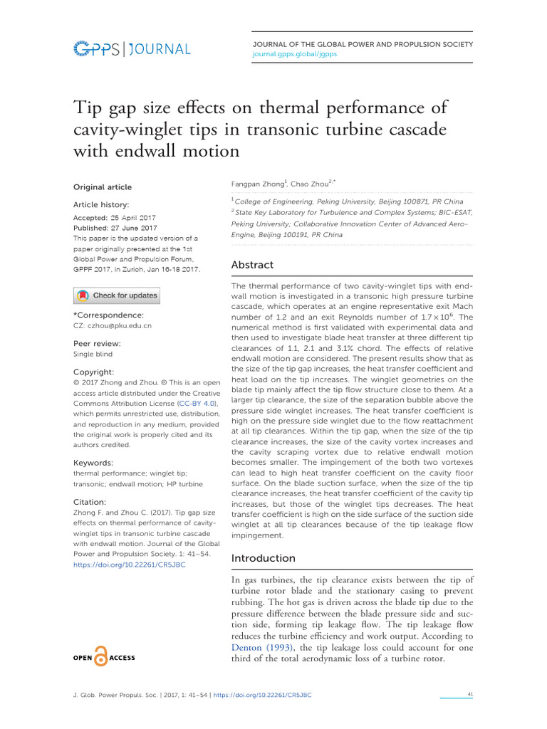 2017-Tip Gap Size Effects On Thermal Performance of Cavity-Winglet Tips ...