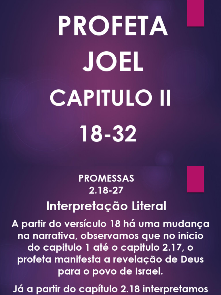 Livro de Joel Cap 2 - Parte 2 | PDF | Espírito Santo (religião) | Macabeus