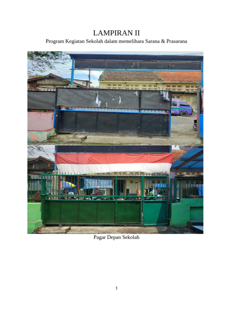LAMPIRAN Foto Before After Sarpras SD | PDF