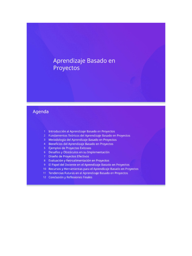 El Aprendizaje Basado en Proyectos | PDF | Aprendizaje en base a proyectos | Evaluación