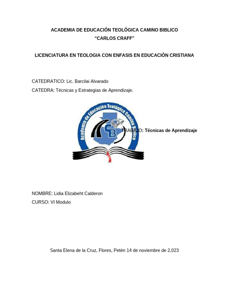 Lidia Calderon Tecnicas | PDF | La resurrección de Jesús | Resurrección