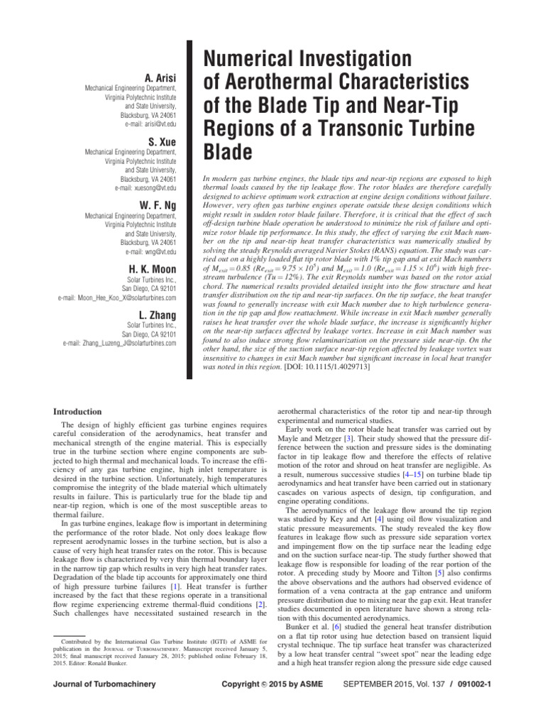 2015-Numerical Investigation of Aerothermal Characteristics of The ...
