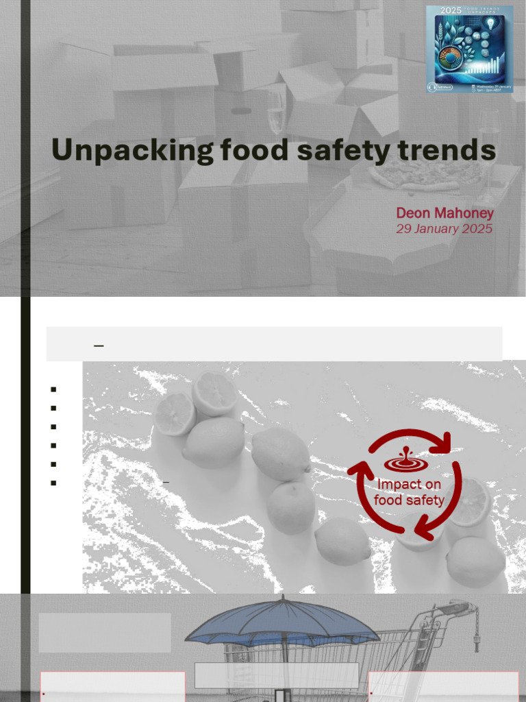 Deon Mahoney Food Safety Trends | PDF
