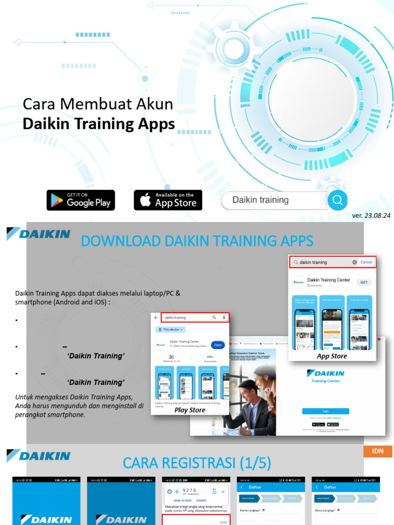 Panduan Registrasi Daikin Training Apps | PDF