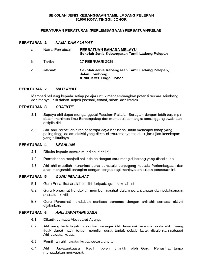 Draf Perlembagaan | PDF