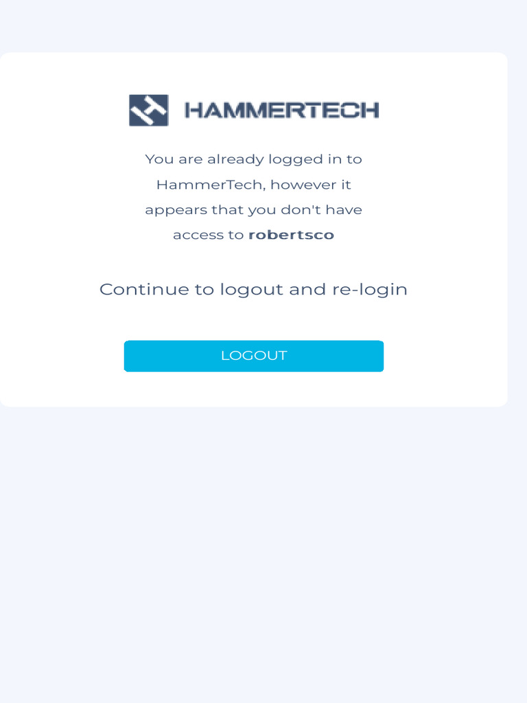 Logout Session - HammerTech Authentication | PDF