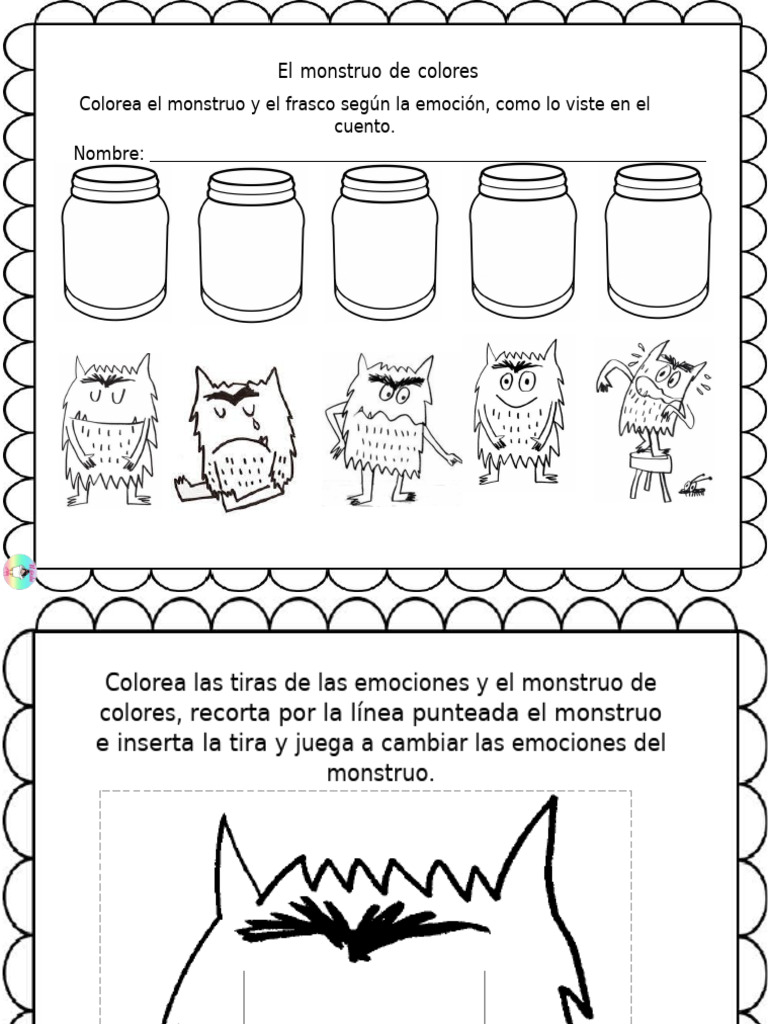 Actividades de emociones para colorear | PDF