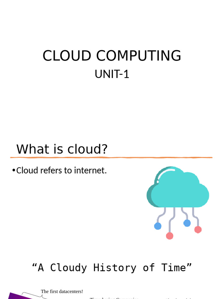 Cloud Computing - Unit1 | PDF | Cloud Computing | Software As A Service