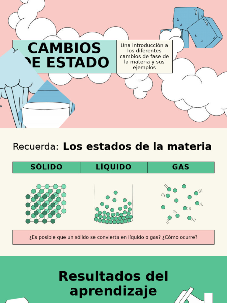 Cambios de Estado de la Materia | PDF | Calor | Líquidos