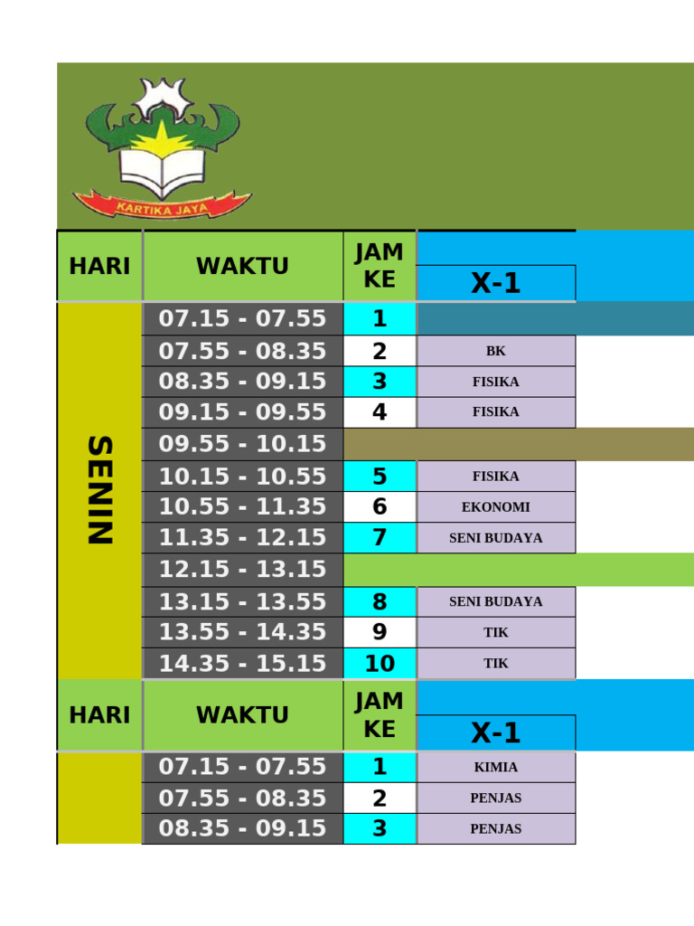 Roster Pembelajaran Sem. Genap 2024-2025 | PDF