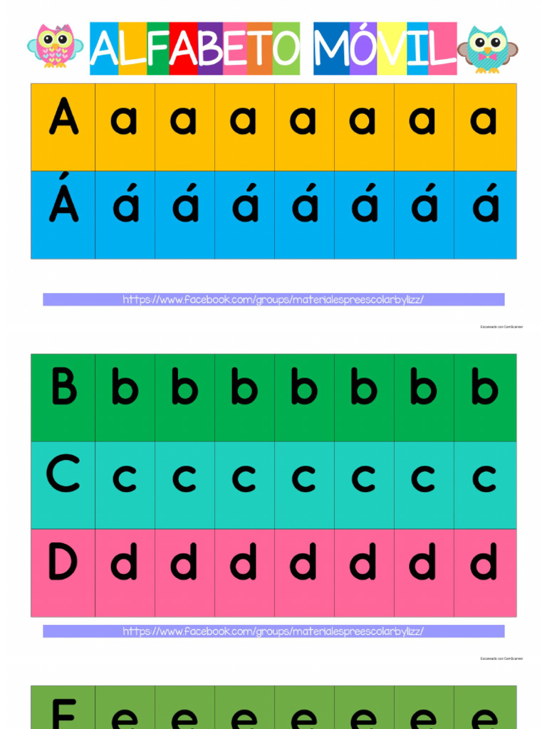 Alfabeto Móvil Simple Color | PDF
