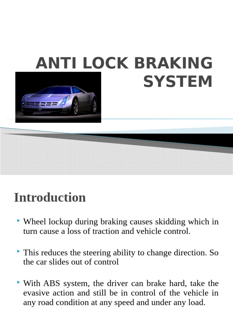 MODULE 3 -Antilock Brakes | PDF | Anti Lock Braking System | Brake