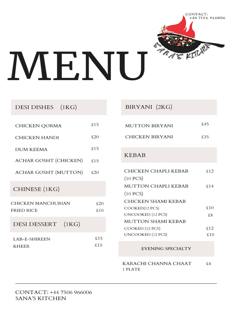 Brown and Beige Minimalist Elegant Menu | PDF
