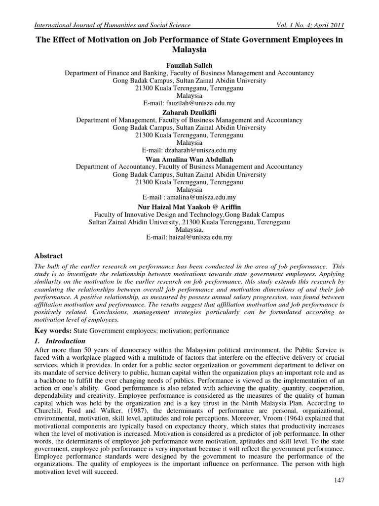 The_Effect_of_Motivation_on_Job_Performa (1) | PDF | Motivation ...