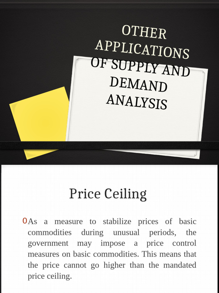 Other Applications of Supply and Demand Analysis | PDF
