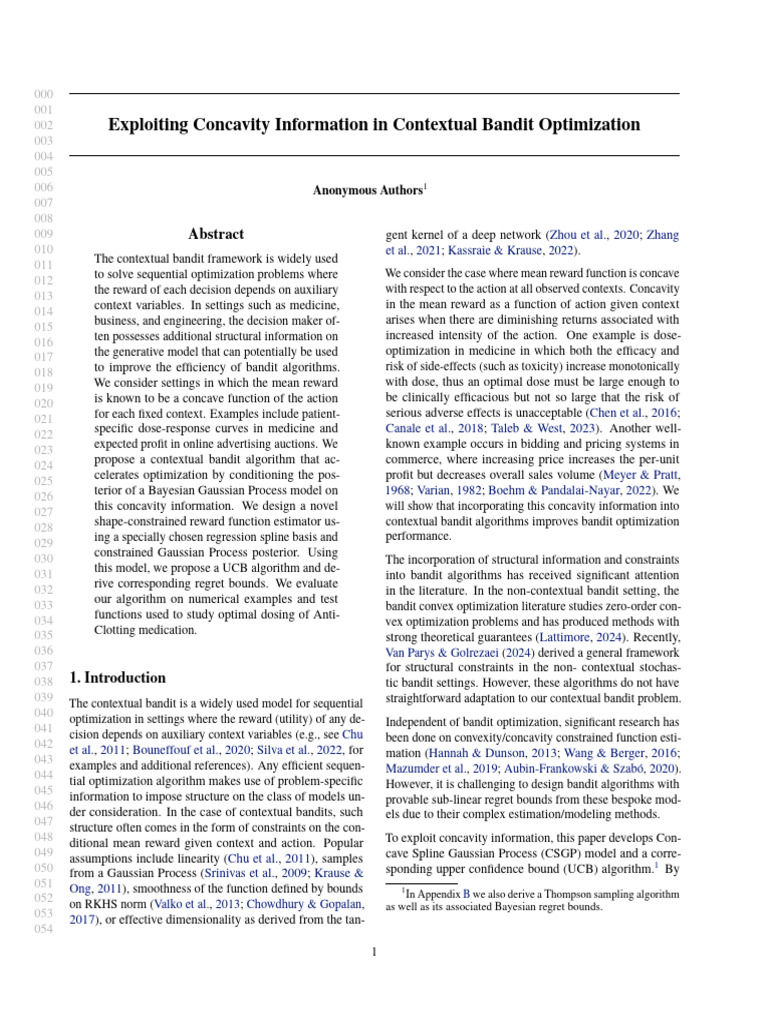 ConcaveBandits_ICML2025 | PDF | Mathematical Optimization | Covariance