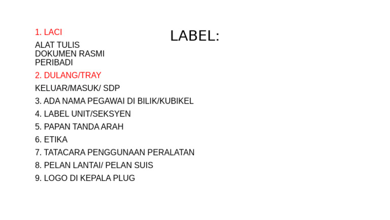 Eksa - Label Yang Diperlukan | PDF