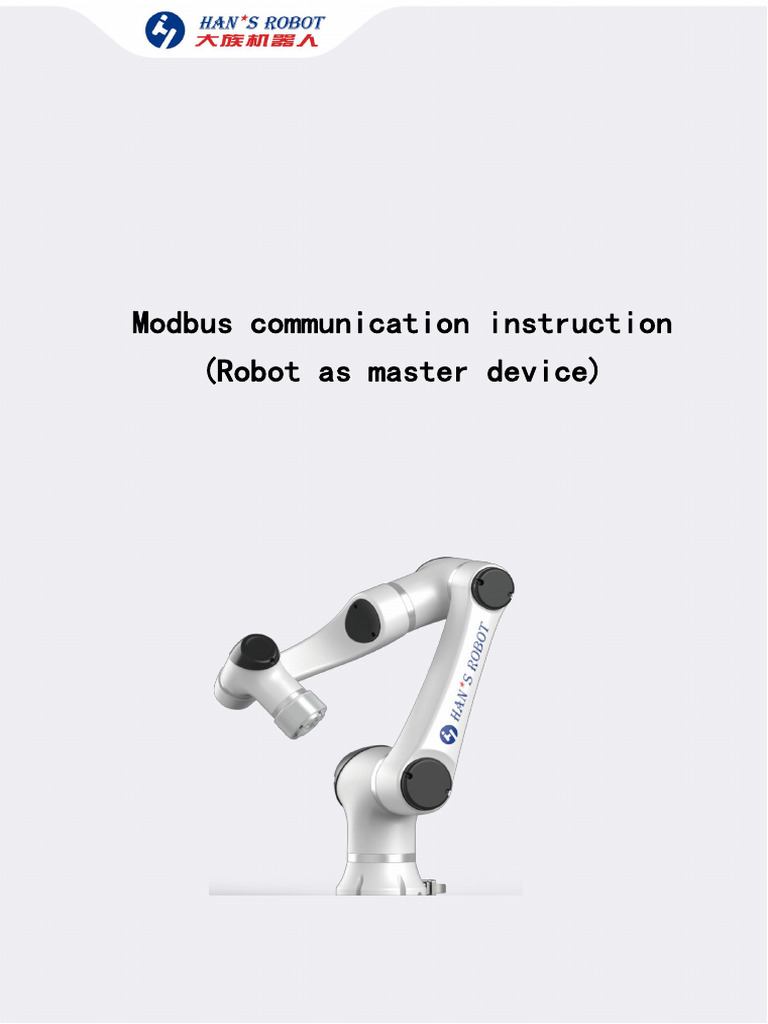 Modbus Communication Instruction (Robot As Master Device) | PDF ...