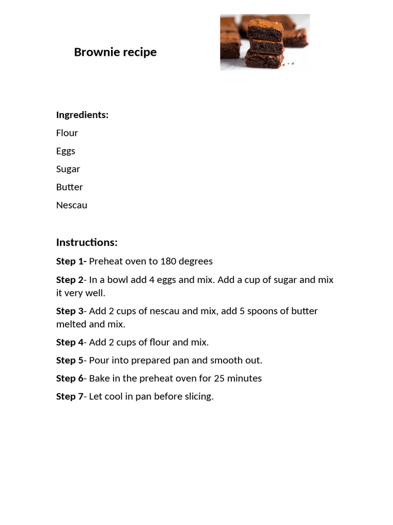 Easy Homemade Brownies | PDF