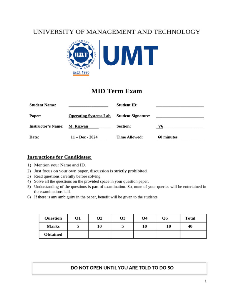 OS LAB MidTerm V6 Solution | PDF | Software | Software Engineering OS LAB MidTerm V6 Solution | PDF | Software | Software Engineering