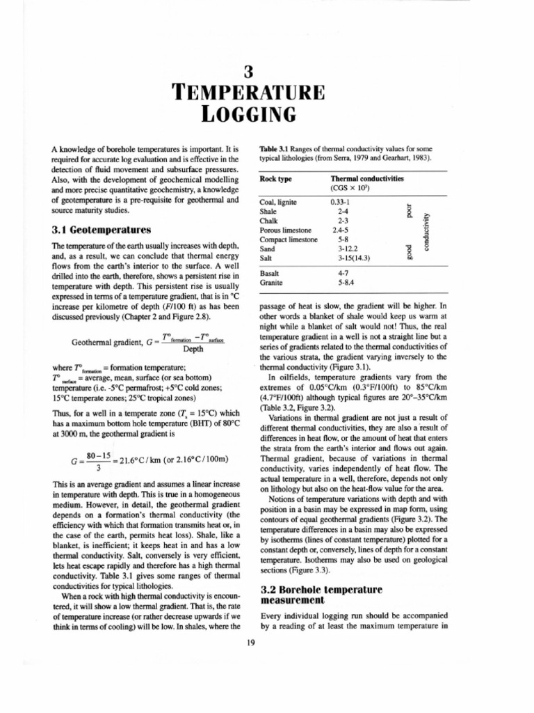 Borehole Temperature Logging Guide | PDF | Heat Transfer | Temperature
