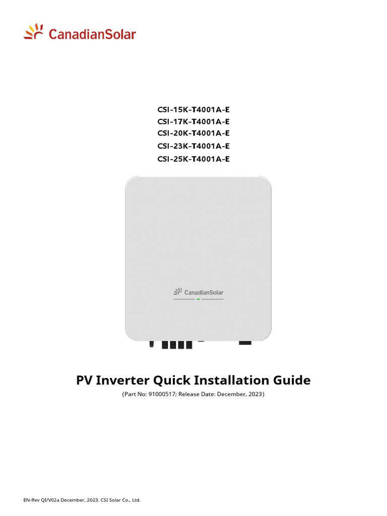 Quick Installation Guide - CSI 15 25K T4001A E - EN - V01 | PDF ...