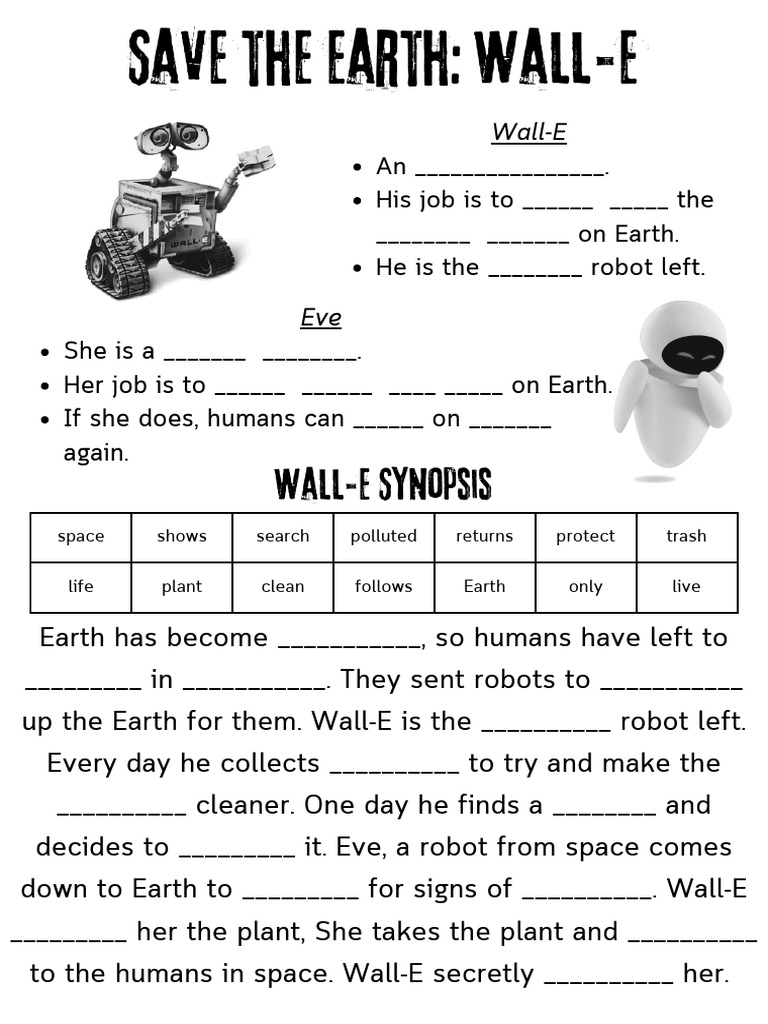 Kids' Guide to Wall-E & Earth Care | PDF