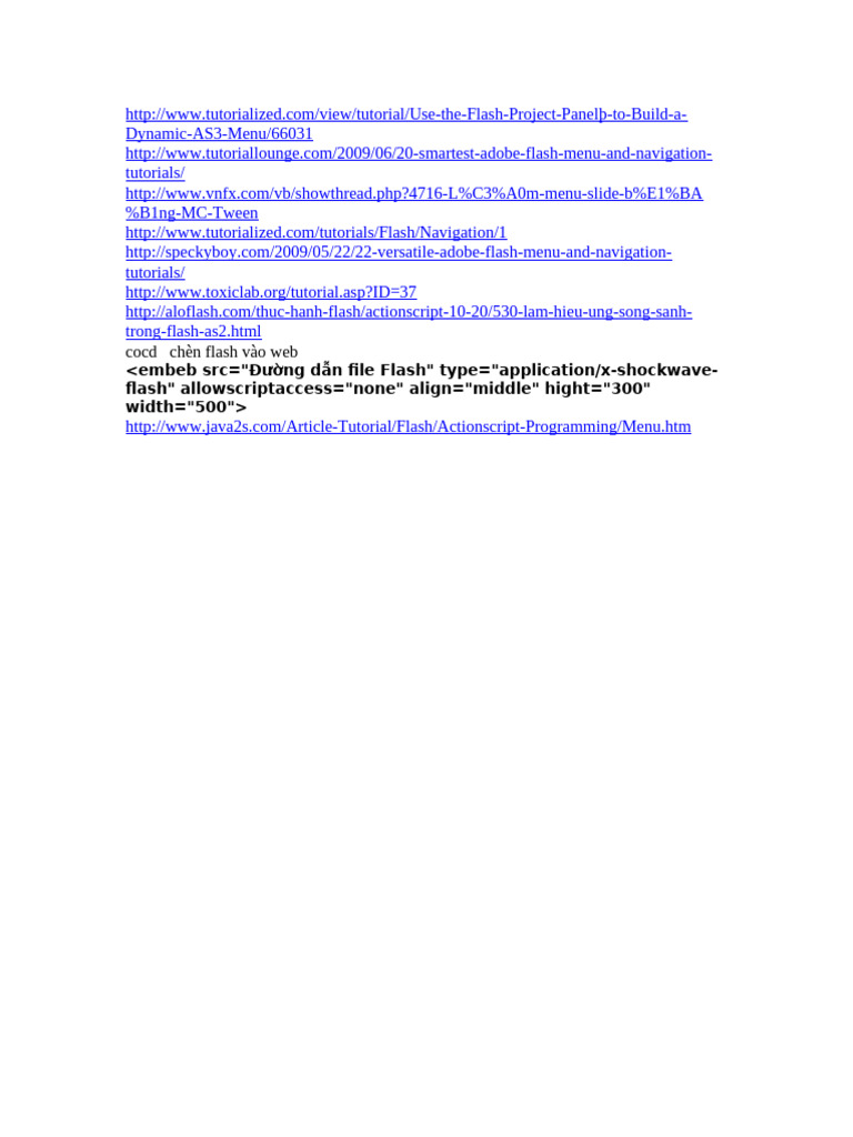 Build Dynamic AS3 Menus in Flash | PDF