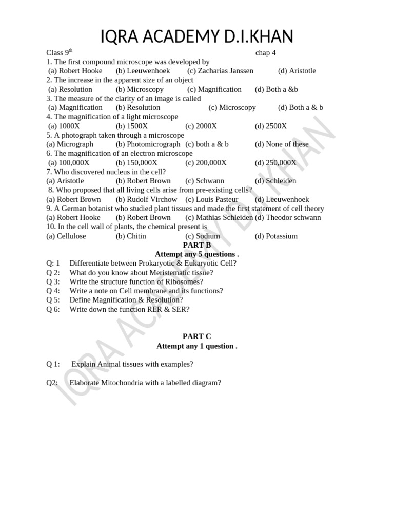 9th Chapter 4 Slo | PDF