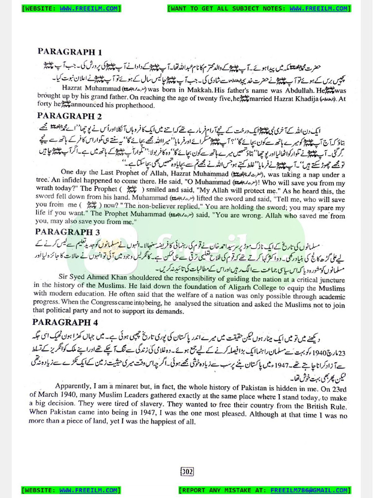 12th English Paragraphs | PDF