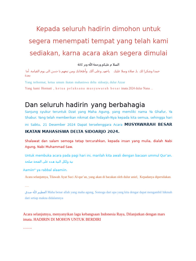 Teks MC Mubes 5 IMATA | PDF