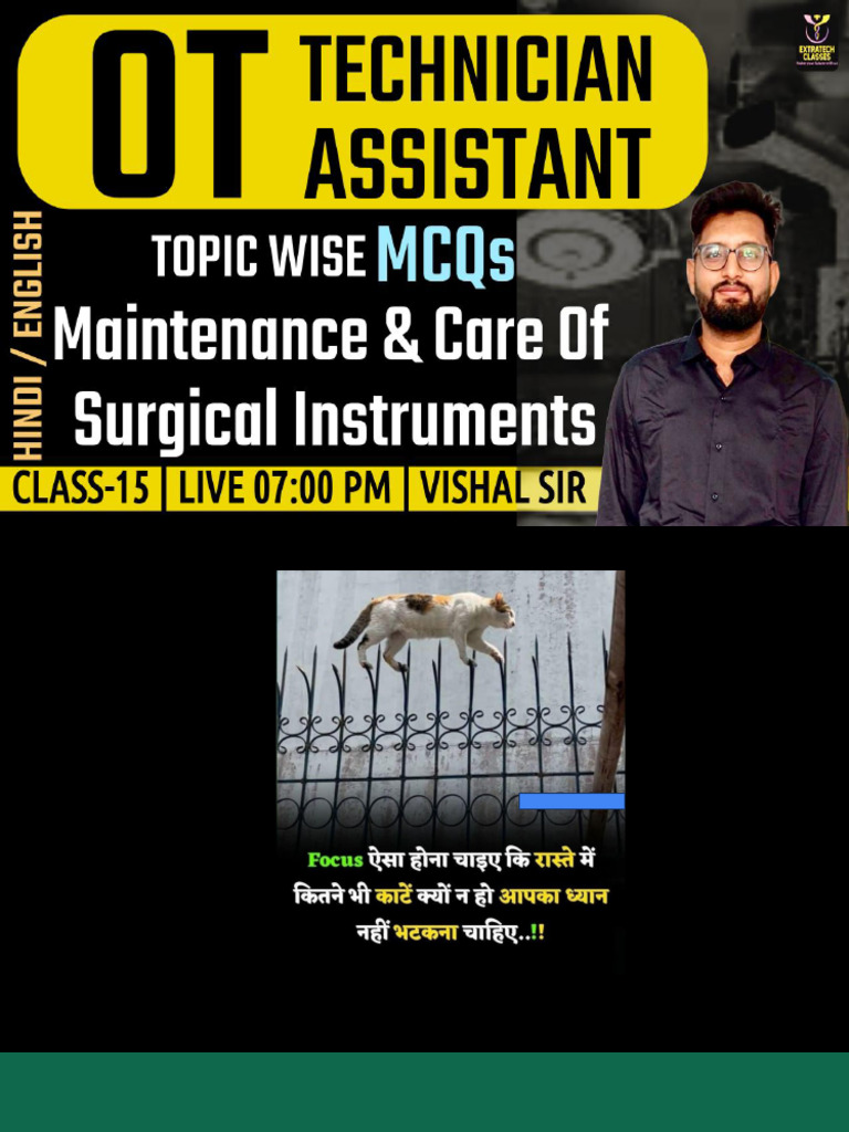 CARE & MAINTINANCE Surgical Instruments | PDF