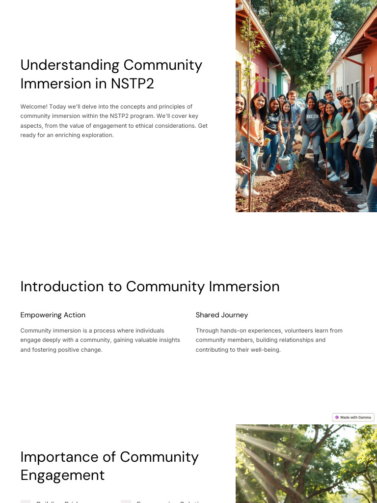 Understanding Community Immersion in NSTP2 | PDF | Community | Personal Development