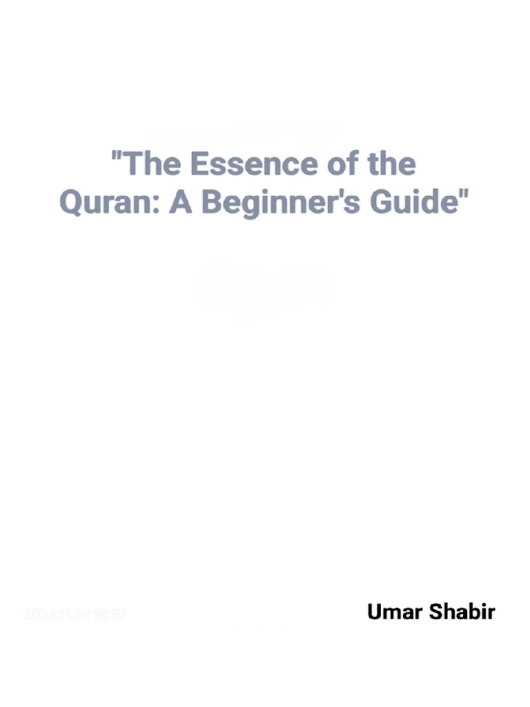 INTRODUCTION TO Quran | PDF