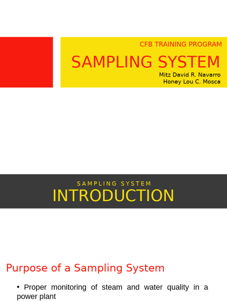 Sampling and Chemical Dosing System (For Batch 5) | PDF | Valve ...